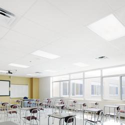 Armstrong® Ceilings School Zone® Fine Fissured™ 2' x 4' White Textured ...