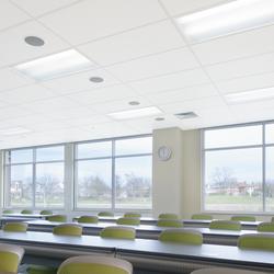 Armstrong® Ceilings Fine Fissured™ 2' x 4' White Textured Square Drop ...