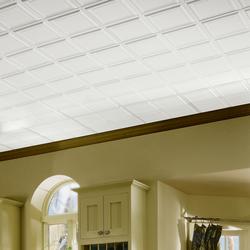 Armstrong® Ceilings Ledges® I 2' x 2' White Smooth Dimensional Flush ...