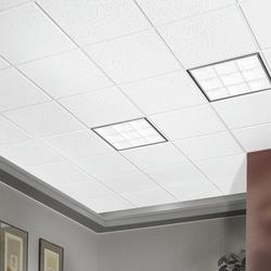 Armstrong® Ceilings Fissured 2' x 2' White Textured Square Drop Ceiling ...