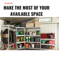 AR Shelving 48"W x 71"H x 18"D 4-Tier Galvanized Shelving Unit at Menards®