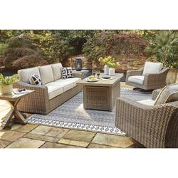 Signature Design® by Ashley® Beachcroft Brown 6-Piece Fire Pit Seating ...