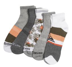Quiksilver Men's Quarter Gray/Orange/White 6-12 Athletic Socks - 5 ...