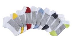 Wonder Nation™ Boy's No Show White/Multi-Color Medium Socks - 10 Pair ...