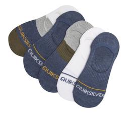 Quiksilver Men's Crew Blue/Gray/Green 6-12 Athletic Socks - 5 Pairs at ...