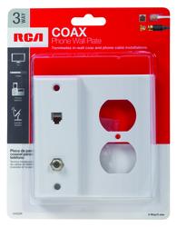 RCA White Coaxial/Phone Outlet at Menards®
