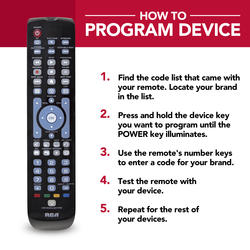 RCA 6-Device Universal TV Remote with Backlit Keypad at Menards®