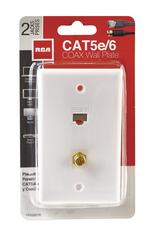 RCA White CAT5/6 Single Coaxial Wall Plate at Menards®