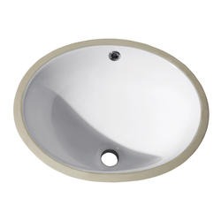 Avanity® 18"W x 15"D White Oval Undermount Bathroom Sink at Menards®