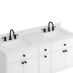 Avanity® Paisley 60"W x 22"D White Vanity and Cala White Engineered ...