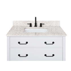 Avanity® 37"W x 22"D Alluring Quartz Vanity Top with Rectangular ...