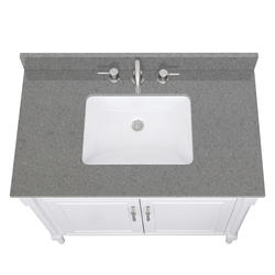 Avanity® 37"W x 22"D Contrail Matte Quartz Vanity Top with Rectangular ...