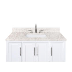Avanity® 43"W x 22"D Alluring Quartz Vanity Top with Rectangular ...
