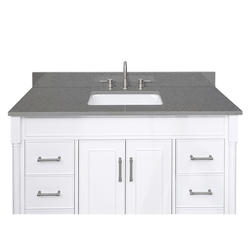 Avanity® 49"W x 22"D Contrail Matte Quartz Vanity Top with Rectangular ...