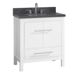 Azzuri by Avanity® Riley 31"W x 22"D White Vanity and Gray Quartz ...
