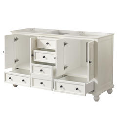 Avanity® Thompson 60"W x 21"D French White Bathroom Vanity Cabinet at ...