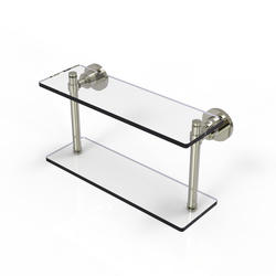 Allied Brass Washington Square 16" Polished Nickel 2-Tier Glass ...