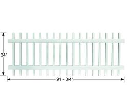 Yardworks 3 x 8 White Vinyl Picket Fence Panel at Menards®