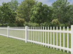 Yardworks 3 x 8 White Vinyl Picket Fence Panel at Menards®