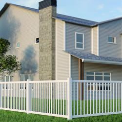 Yardworks 4x8 White Closed Picket Vinyl Panel at Menards®