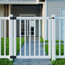 Yardworks 4x3'6 White Closed Picket Vinyl Gate at Menards®