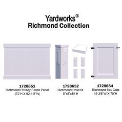 Yardworks® Richmond 5" x 5" x 8' White Vinyl Post Kit at Menards®