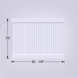 Yardworks® Richmond 6 x 8 White Privacy Vinyl Fence Panel at Menards®