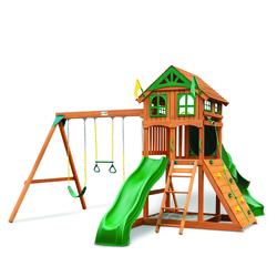 Gorilla Playsets® Avalon with Wood Roof & Twisting Tube Slide at Menards®