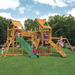 Gorilla Playsets® Pioneer Peak Swing Set with Wood Roof at Menards®