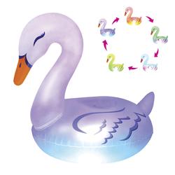 Banzai® Lumi Bright Party Swans Pool Lights Translucent Inflatable ...