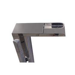 Barclay Coomera One-Handle Floor-Mount Polished Stainless Freestanding ...