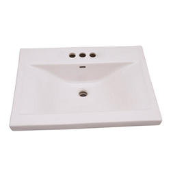 Barclay Mistral 25-1/4"W x 19"D White Rectangular Bathroom Pedestal ...