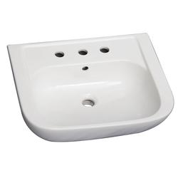 Barclay Caroline 17-3/4"W x 14-9/16"D White Square Wall-Mount Bathroom ...