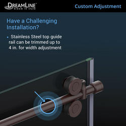 DreamLine® Enigma-XO 72-3/8"W x 34-1/2"D x 76"H Brushed Stainless Steel Frameless Shower ...