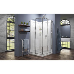 DreamLine® Cornerview 36"W x 36"D x 76-3/4"H White Corner Shower ...