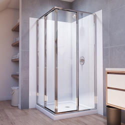 DreamLine® Cornerview 36"W x 36"D x 78-3/4"H White Corner Shower ...