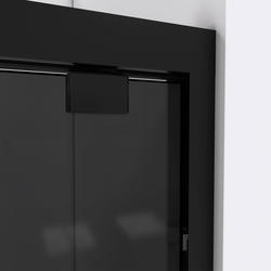 DreamLine® Encore 44-48"W x 76"H Matte Black Semi-Frameless Bypass Shower Door with Gray Glass ...