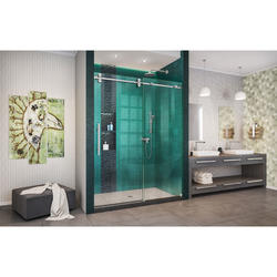 DreamLine® Enigma-XO 54"W x 76"H Brushed Stainless Steel Frameless ...