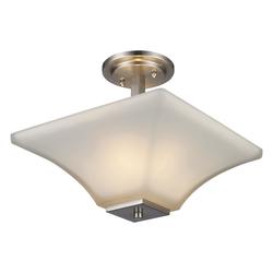Patriot Lighting® Moneta Brushed Nickel 2-Light Semi-Flush Mount ...