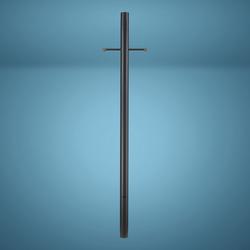 Patriot Lighting® Black Lamp Post with Cross Arm at Menards®