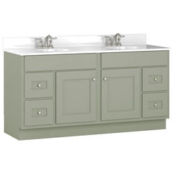 Briarwood Cottage 60"W x 18"D x 31"H Birch Basil Bathroom Vanity ...