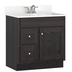 Briarwood Cottage 30"W x 18"D x 31"H Oak Shadow Bathroom Vanity Cabinet ...