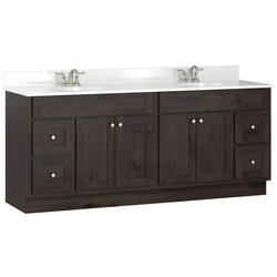 Briarwood Homestead 72"W x 21"D x 34-1/2"H Select Alder Shadow Bathroom ...