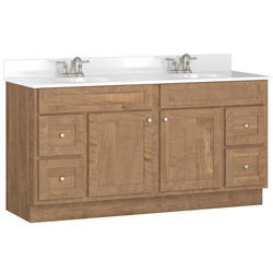 Briarwood Homestead 60"W x 21"D x 34-1/2"H Birch Weathered Bathroom ...