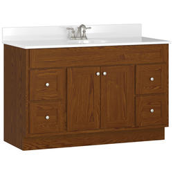 Briarwood Homestead 48"W x 21"D x 34-1/2"H Oak Mocha Bathroom Vanity ...
