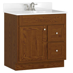 Briarwood Homestead 30"W x 18"D x 31"H Oak Mocha Bathroom Vanity ...