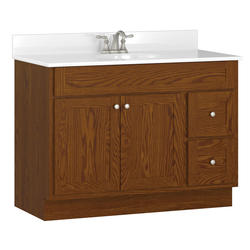 Briarwood Homestead 42"W x 18"D x 31"H Oak Mocha Bathroom Vanity ...
