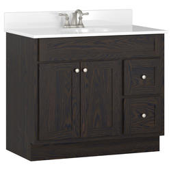 Briarwood Homestead 36"W x 18"D x 31"H Oak Shadow Bathroom Vanity ...