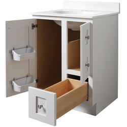 Smart Storage 24"W x 21"D Birch Glacier Bathroom Vanity Cabinet at Menards®