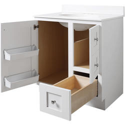 Smart Storage 30"W x 21"D Birch Glacier Bathroom Vanity Cabinet at Menards®